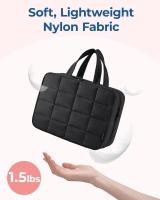 China Black Large Carry-on Travel Accessories Essentials Puffy Makeup Cosmetic Custom Travel Bag  With Jewelry Organizer for sale