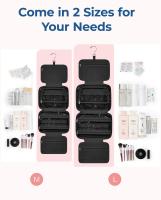China Black Large Carry-on Travel Accessories Essentials Puffy Makeup Cosmetic Custom Travel Bag  With Jewelry Organizer for sale