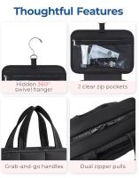 China Black Large Carry-on Travel Accessories Essentials Puffy Makeup Cosmetic Custom Travel Bag  With Jewelry Organizer for sale