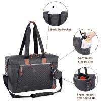 China Extra Large Diaper Tote Bag Black With Pacifier Case Changing Pad 17x8x12