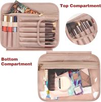 China Large Hanging Waterproof Bathroom Cosmetic Toiletries Full Sized Container Custom Travel Bag with Elastic Band Holders for sale