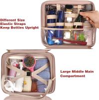 China Large Hanging Waterproof Bathroom Cosmetic Toiletries Full Sized Container Custom Travel Bag with Elastic Band Holders for sale