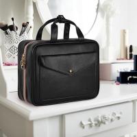 China Large Hanging Waterproof Bathroom Cosmetic Toiletries Full Sized Container Custom Travel Bag with Elastic Band Holders for sale