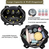 China Soft Cute Diaper Tote Bags Small Insulated Bottle Pockets For Newborn Personalized for sale