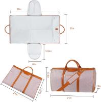 China 3 in 1 Foldable Waterpoof Hanging Suitcase Suit Weekender Carry On Custom Travel Garment Bag for sale