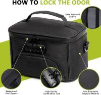 China Waterproof Large Carbon Lining Portable Custom Travel Smell Proof Bag with Combination Lock for sale
