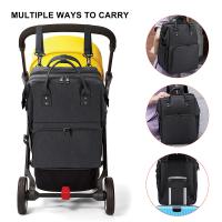 China Baby Diaper Tote Bags Backpack Black Insulated Bottle Storage 14X9X16