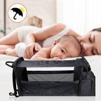 China Baby Diaper Tote Bags Backpack Black Insulated Bottle Storage 14X9X16