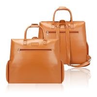 China Womens Leather Diaper Tote Bag Boy Baby Travel Backpack Mommy 24X9X17