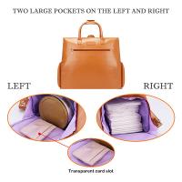 China Womens Leather Diaper Tote Bag Boy Baby Travel Backpack Mommy 24X9X17