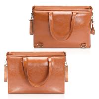 China Xl Tan Leather Diaper Bag Backpack Baby Travel 43X12.5X32CM for sale