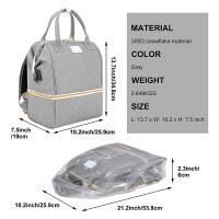 China Diaper Bag Backpack Large Waterproof Travel Baby Bags Classic Gray Crossbody 10X7X13