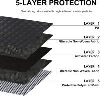 China Large Capacity Black PU Waterproof Custom Travel Smell Proof Bag For Men with Lock for sale