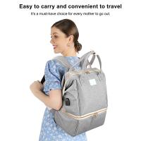 China Diaper Bag Backpack Large Waterproof Travel Baby Bags Classic Gray Crossbody 10X7X13