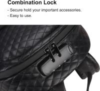 China Large Capacity Black PU Waterproof Custom Travel Smell Proof Bag For Men with Lock for sale
