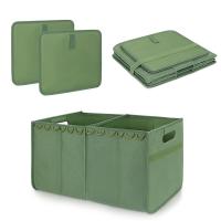 China Collapsible Trunk Storage Tote Luggage Storage For Suv Two Compartments Foldable 36x4x9