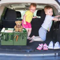 China Collapsible Trunk Storage Tote Luggage Storage For Suv Two Compartments Foldable 36x4x9