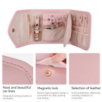 China Foldable Jewelry Storage Bag Case Mini Travel Organizer Jewellery Roll Bag 14.5x3x15cm for sale