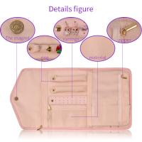 China Hanging Earring Jewelry Travel Case Organizer Bag Portable Roll Up 23x15x1.5cm for sale