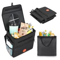 China Hanging Car Organizer Bags Trunks Waterproof Car Trash Can Garbage Bin 9x5