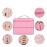 China Jewelry Organizer Travel Case Earring Holder Two Double Layer Jewelry Box 9x6x6