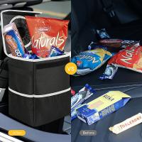China Toiletry Car Organizer Bag Hanging Internal Waterproof Car Trash Can Bag 8X7X10