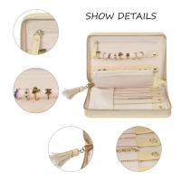China Vegan Leather Jewelry Travel Bag Storage Organizer Case 9x6x1.5