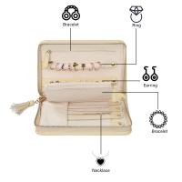 China Vegan Leather Jewelry Travel Bag Storage Organizer Case 9x6x1.5