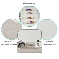 China Makeup Jewelry Storage Bags Box PU Leather Travel Portable 7x3.15x1.97