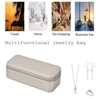 China Makeup Jewelry Storage Bags Box PU Leather Travel Portable 7x3.15x1.97