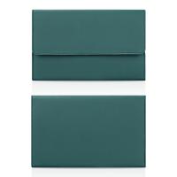 China Custom Jewelry Storage Bags Organizer Vegan Leather Green 23x15x2.54cm for sale