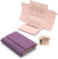 China Purple  Personalized Travel Jewelry Roll Bag Organizer Case Display Large 20.5x15x2cm for sale