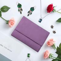 China Purple  Personalized Travel Jewelry Roll Bag Organizer Case Display Large 20.5x15x2cm for sale