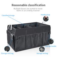 China Seat Storage Car Organizer Bags Folding Truck Backseat Handle Strap 62x32x32CM for sale