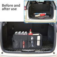 China Seat Storage Car Organizer Bags Folding Truck Backseat Handle Strap 62x32x32CM for sale