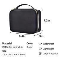 China Big Jewelry Storage Bag Large Double Layer Travel 210D Nylon 9.4x3x7.2