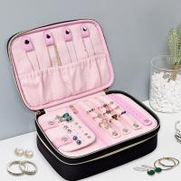China Big Jewelry Storage Bag Large Double Layer Travel 210D Nylon 9.4x3x7.2