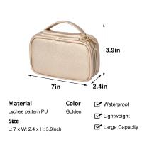 China OEM  2 Layer Jewelry Storage Bag Pouches Organizer Pouch Earring Travel Case 7x2.4x3.9
