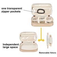 China OEM  2 Layer Jewelry Storage Bag Pouches Organizer Pouch Earring Travel Case 7x2.4x3.9