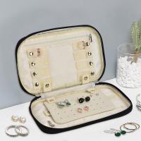 China Quilted Zipper Jewelry Box Case Bag Packaging Travel 22x15x3.5cm for sale