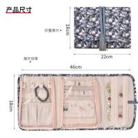 China Hanging Jewelry Storage Bags Suppliers Canvas Roll Luxury Travel Organizer 46x18cm for sale