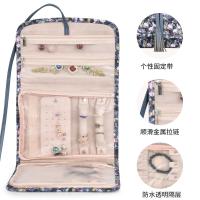 China Hanging Jewelry Storage Bags Suppliers Canvas Roll Luxury Travel Organizer 46x18cm for sale