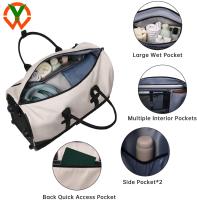 China 21 Inch Large Capacity Rolling Travel Bag With Shoe Compartment And Wheels For Women for sale