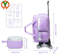 China Women' Fashion Duffle Bag With Wheels Overnight Bag Featuring Shoe Compartment For Travel for sale