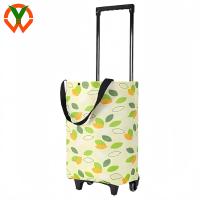 China 2 In 1 Durable Foldable Shopping Bag With Wheels Reusable Grocery For Shopping for sale