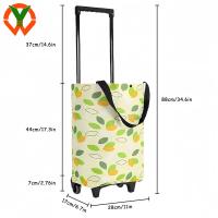 China 2 In 1 Durable Foldable Shopping Bag With Wheels Reusable Grocery For Shopping for sale