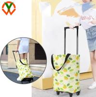 China 2 In 1 Durable Foldable Shopping Bag With Wheels Reusable Grocery For Shopping for sale