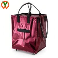 China Large Reusable Shopping Bag On Wheels Rolling Tote Lightweight Grocery Bag With Handles for sale