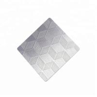 China Shiny Checked Embossed Stainless Steel Sheet For Hotel Wall ASTM Standard for sale