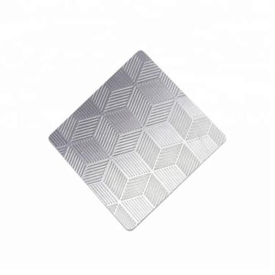 China Shiny Checked Embossed Stainless Steel Sheet For Hotel Wall ASTM Standard for sale